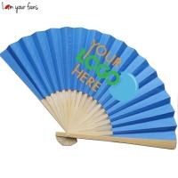 China Custom Promotion 21cm 23cm 33cm Wood Bamboo Plastic Paper Wedding Foldable Rave Hand Held Fans for sale