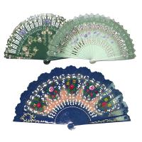 China Personalized Wooden Fans Handle Folding Fan Hand Painted Spanish Fan for Wedding for sale