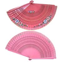 China Wedding Decoration Personalized-Wooden-Fan Folding Fans Hand Painted Spanish Hand Fan for sale