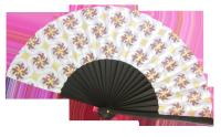 China 23 cm Custom Printing Wood Folding Fan Wholesale Factory Paper or Fabric Held Hand Fans for sale