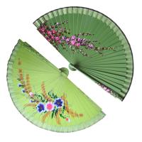 China High Quality Luxury Custom Made Wood Hand Fans Hand Painted Spanish Wood Fan for sale