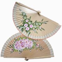 China High Quality Luxury Custom Made Wood Hand Fans Hand Painted Spanish Wood Fan for sale