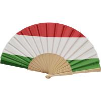 China 23 cm Wholesale Chinese Factory Wood Folding Hand Fan Paper and Fabric Japanese Natural Wood Fans for sale