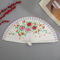China Wooden Crafts Hand Painted Spanish Wood Fan for Customized Decoration and Show for sale