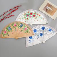 China Wooden Crafts Hand Painted Spanish Wood Fan for Customized Decoration and Show for sale