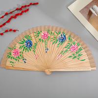 China Wooden Crafts Hand Painted Spanish Wood Fan for Customized Decoration and Show for sale