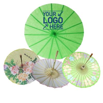 China Chinese Classical Style Decorative Flower Oil Paper Umbrel Bamboo Craft Silk Cloth Umbrella for sale