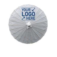 China Diameter 84cm Chinese Craft Paper Umbrella/Parasol for Wedding Photograph Accessory Party Decor White Paper Long-handle Parasol for sale
