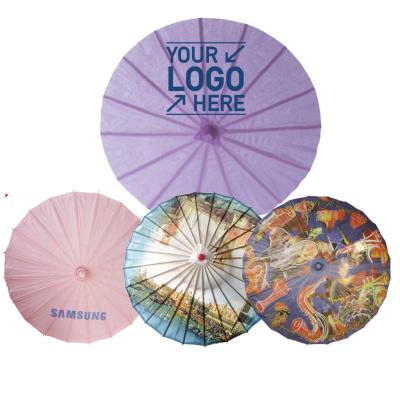 China Parasol Wedding Handmade Craft Umbrella Rice Paper Colorful Chinese Folding White Paper Umbrella for Adults Wedding Manual 58cm for sale