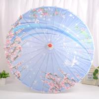 China Chinese Japanese Oil Paper Umbrella Parasol Dancing Umbrella Wooden Handle Craft Wedding Decor for sale