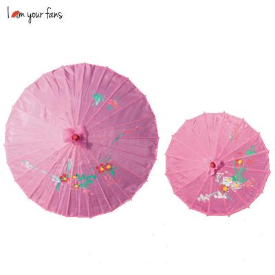 China [I AM YOUR FANS ]Factory Price Japanese Style Umbrella Kids Size&adult Size   Flower Fabric Parasol Flower Fabric pink Umbrella for sale