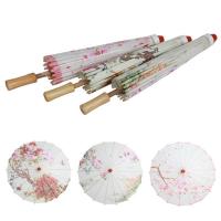 China Paper Parasol Wedding Paper Umbrella Party Favor 60/80cm Bamboo Umbrellas for Bridal Shower Centerpieces Photo Props for sale