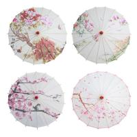 China Paper Parasol Wedding Paper Umbrella Party Favor 60/80cm Bamboo Umbrellas for Bridal Shower Centerpieces Photo Props for sale