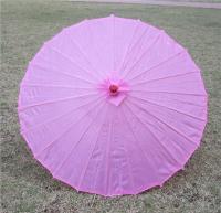 China [I AM YOUR FANS]Wholesale White Fabric Chinese Parasol Wooden Umbrella for Outdoor Fabric Wedding Umbrella for sale