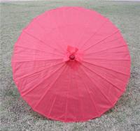 China [I AM YOUR FANS]Wholesale White Fabric Chinese Parasol Wooden Umbrella for Outdoor Fabric Wedding Umbrella for sale
