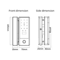 China Wireless Sliding Glass Door Smart Lock FCC Front Door Smart Lock for sale