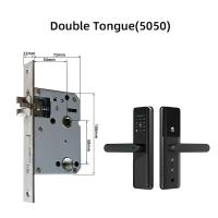 China 250mm Tuya Smart Door Lock Red Metal Bluetooth Front Door Lock for sale