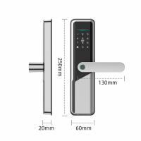 China 250mm Tuya Smart Door Lock Red Metal Bluetooth Front Door Lock for sale