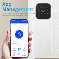 China Password Fingerprint Wireless Door Lock Coffee Finish Electronic Front Door Lock for sale