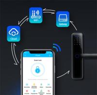 China Aluminum Alloy Bluetooth Sliding Door Lock ROHS Keyless Door Lock With App for sale