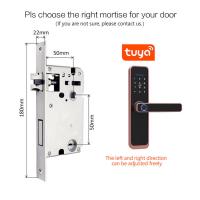 China Biometric Fingerprint Bluetooth Smart Door Locks Tuya App Controlled Door Lock for sale