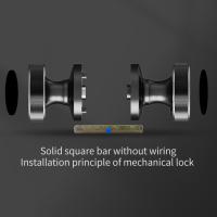 China Round Handle Biometric Smart Lock Smart Fingerprint Door Lock With Tuya App for sale