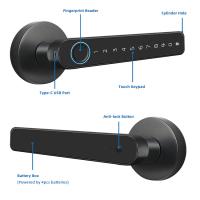 China Wifi TTlock Smart Handle Door Lock Zinc Alloy For Outside Gate for sale