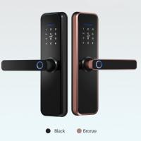 China Bronze Tuya Smart Door Lock 5VDC Electronic Entry Door Locks For Home for sale