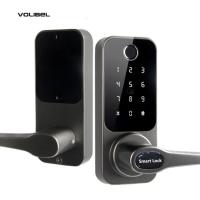 China Wireless Front Door Handle Smart Lock ROHS Wifi Deadbolt Door Lock for sale