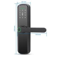 China Waterproof IP65 Digital Smart Door Locks FCC WIth Reversible Handle for sale