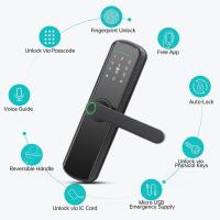 China Waterproof IP65 Digital Smart Door Locks FCC WIth Reversible Handle for sale