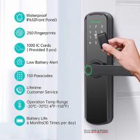 China Waterproof IP65 Digital Smart Door Locks FCC WIth Reversible Handle for sale