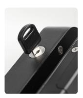 China Black Sliding Glass Door Smart Lock Fingerprint Password Rfid Card NFC Key for sale