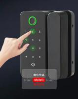 China Biometric Fingerprint Wifi Sliding Glass Door Lock ODM Double Authentication for sale