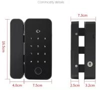 China ROHS Sliding Glass Door Smart Lock Zinc Alloy Remote Control Digital Biometric for sale