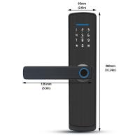 China Electronic Fingerprint Smart Door Locks Automatic Locking 65mm For Home Office for sale