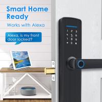 China Electronic Fingerprint Smart Door Locks Automatic Locking 65mm For Home Office for sale