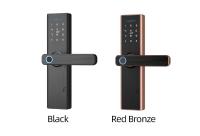 China Durable Luxury Fingerprint Handle Door Lock 60mm With Camera for sale
