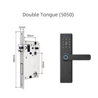China Durable Luxury Fingerprint Handle Door Lock 60mm With Camera for sale