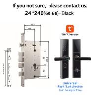 China 300mm Fingerprint Gate Lock FCC Black Digital Door Lock For Home Hotel for sale