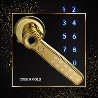 China Wireless Smart Handle Door Lock Tuya WIFI Electronic Fingerprint Digital Password for sale