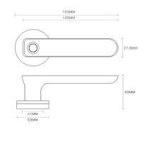 China ROHS Smart Handle Door Lock DC 6V Zinc Alloy Electronic For Apartments for sale