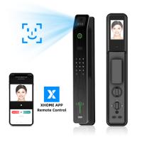 China 450mm Wifi Smart Lock Digital Door Lock Tuya Key For Wooden Door for sale