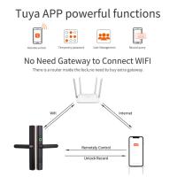 China Aluminum Alloy TTlock Smart Lock Digital Fingerprint Front Door Lock for sale