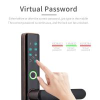 China Aluminum Alloy TTlock Smart Lock Digital Fingerprint Front Door Lock for sale