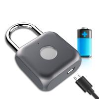 China Zinc Alloy Smart Outdoor Padlock USB Rechargeable Outdoor Fingerprint Lock for sale