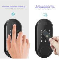 China Smart Deadbolt Door Lock Fingerprint Password RFID Card Wifi Mechanical Keys Control for sale