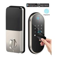 China Smart Deadbolt Door Lock Fingerprint Password RFID Card Wifi Mechanical Keys Control for sale