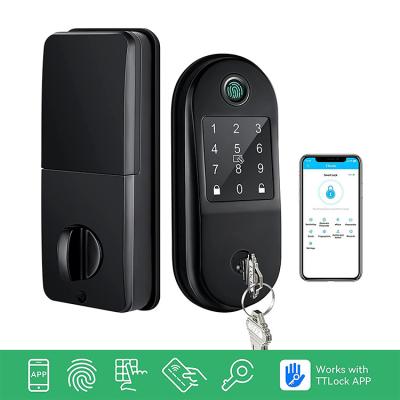 China Smart Deadbolt Door Lock Keyless Electronic Fingerprint Keypads Password RFID Card for sale