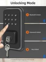 China Romote Keyless Smart Deadbolt Door Lock Zinc Alloy Electronic Keypad for sale